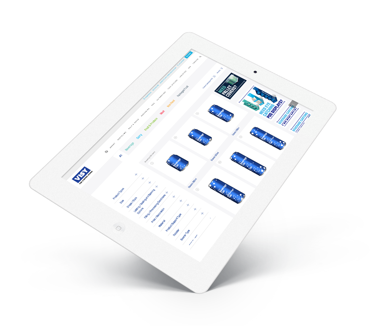 Visy Product Catalogue - API Driven Product Catalogue - DCODE GROUP